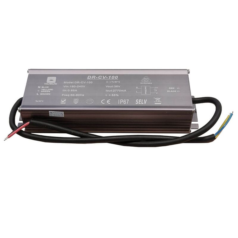 LED muuntaja 36V, 100W, IP67 - Ledstore.fi